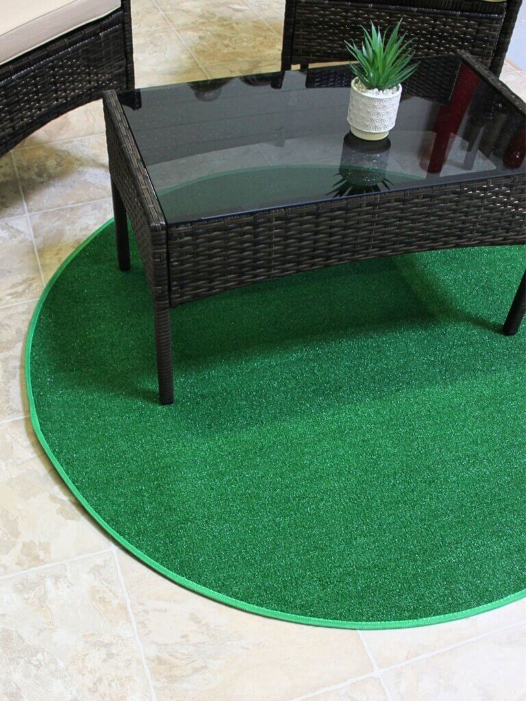 Green Economical Grass Turf | Indoor-Outdoor Area Rug Carpet