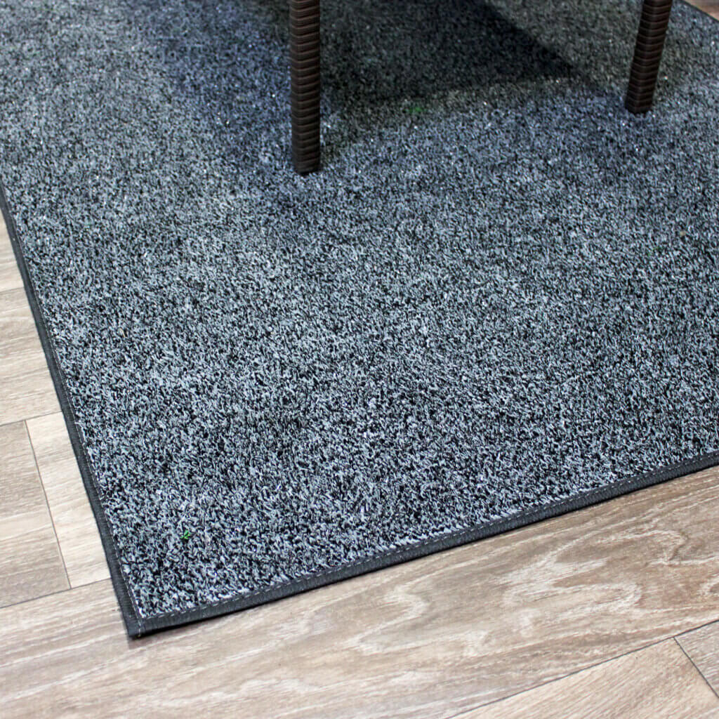 Grey Black Economical Grass Turf | Indoor-Outdoor Area Rug Carpet